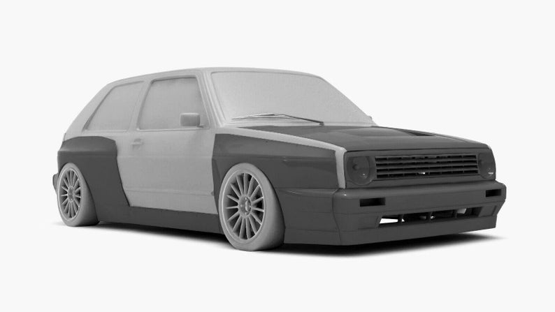 Volkswagen Golf MK2 Pandem Widebody Kit Resin Scale Model Cars ...