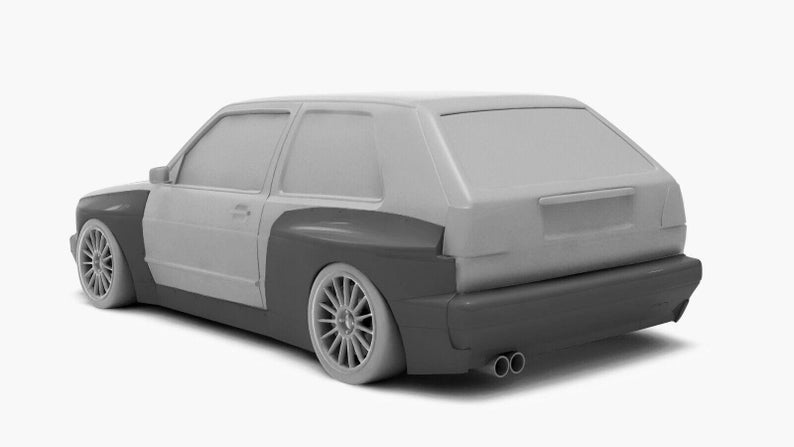 Volkswagen Golf MK2 Pandem Widebody Kit Resin Scale Model Cars ...