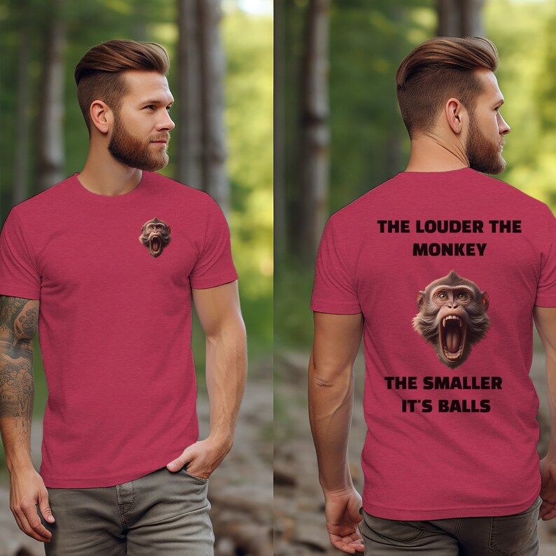 Hilarious Monkey Tee Loud Monkey Face Shirt With Sarcastic Quote the ...