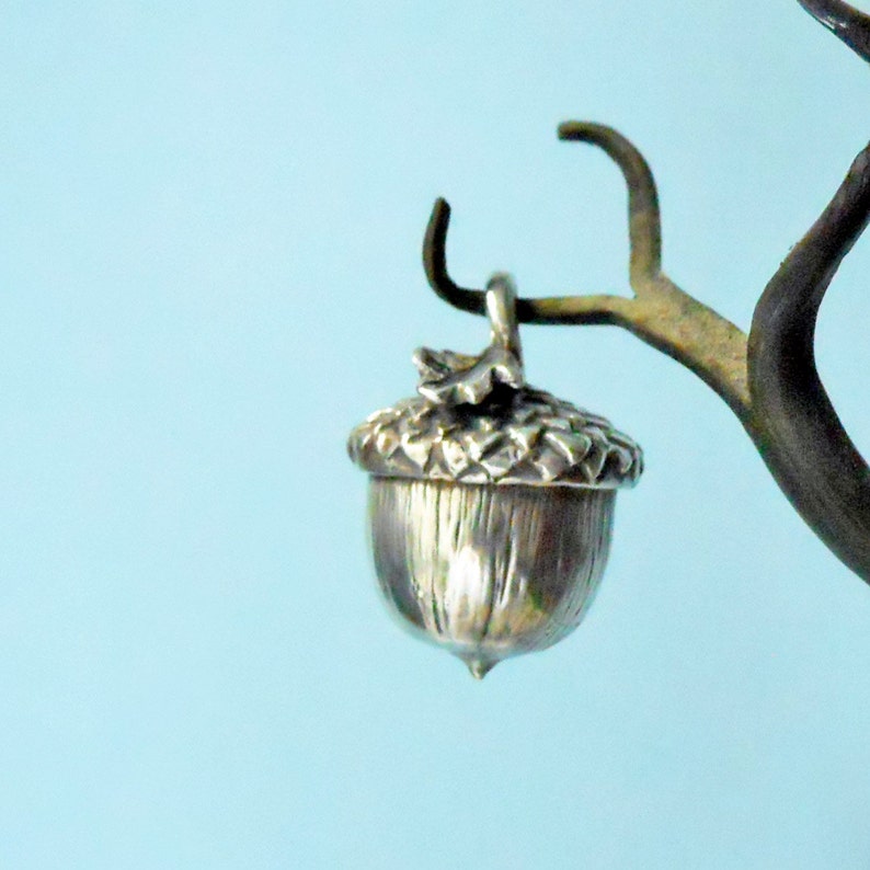 Handmade Sterling Silver Acorn Pendant Large Silver Acorn - Etsy