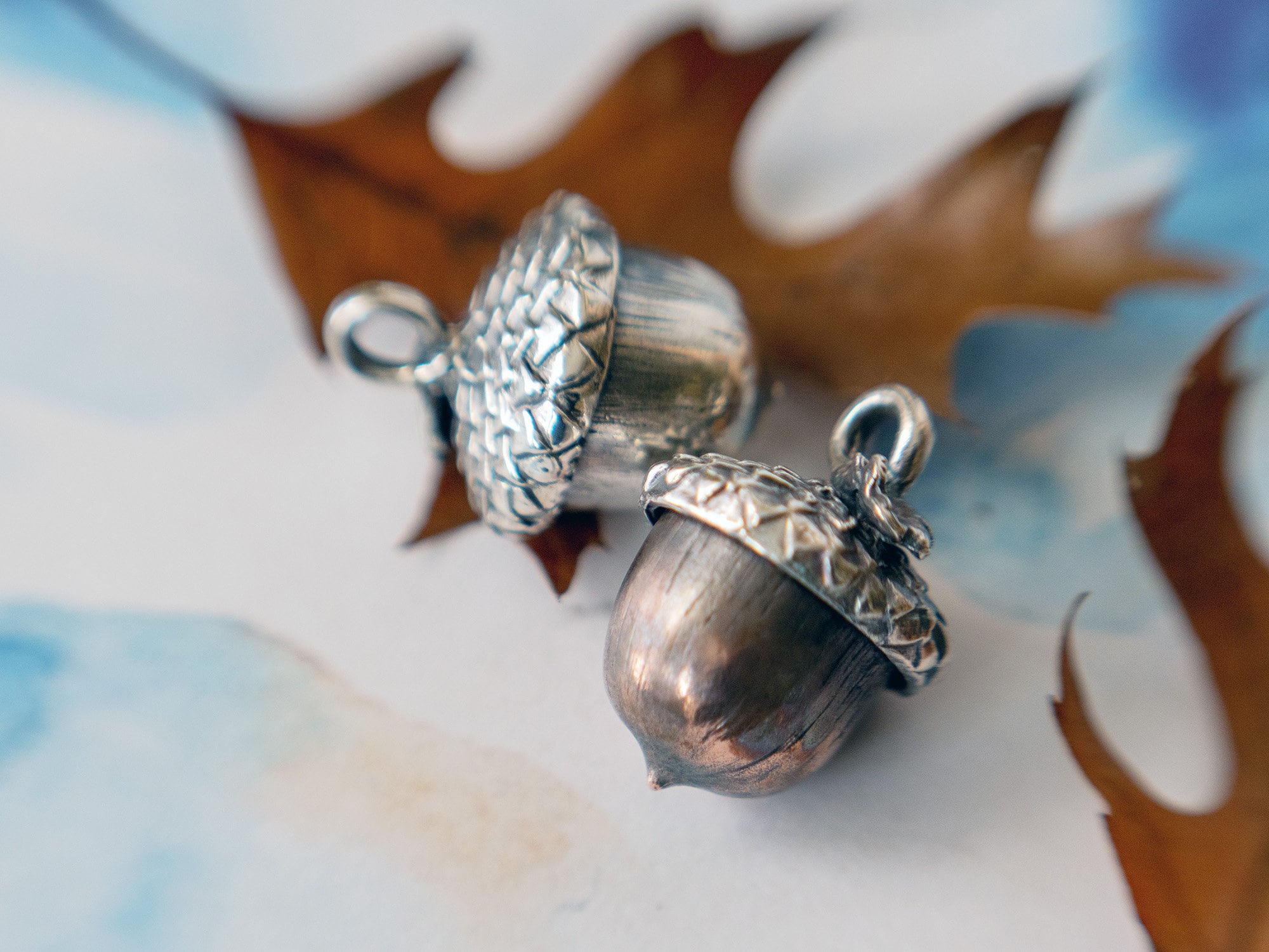 Handmade Sterling Silver Acorn Pendant Large Silver Acorn - Etsy Australia