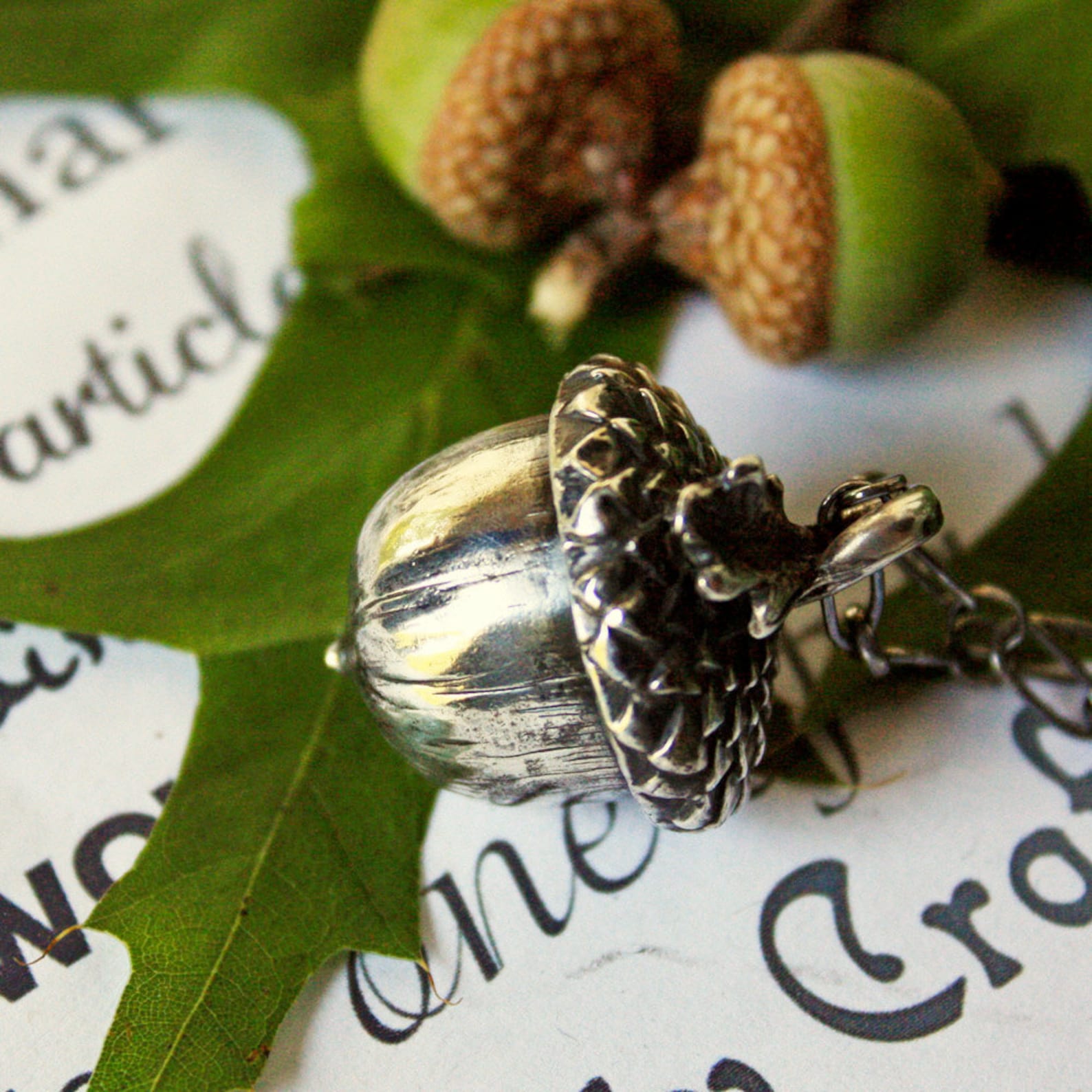 Handmade Sterling Silver Acorn Pendant Large Silver Acorn - Etsy