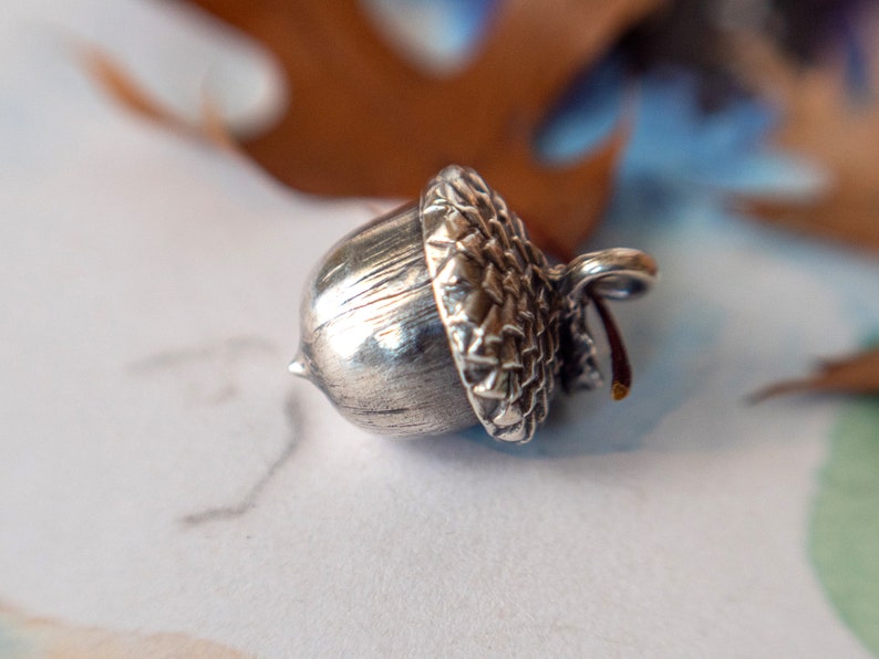 Handmade Sterling Silver Acorn Pendant Large Silver Acorn - Etsy