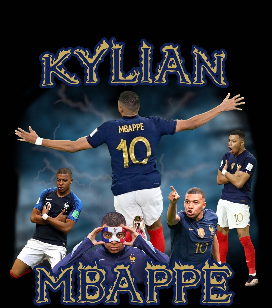 KYLIAN MBAPPE T Shirt Design PNG Instant Download 300 Dpi Png - Etsy