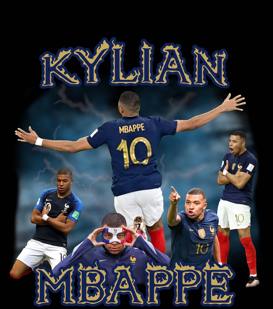 KYLIAN MBAPPE T Shirt Design PNG Instant Download 300 Dpi Png - Etsy