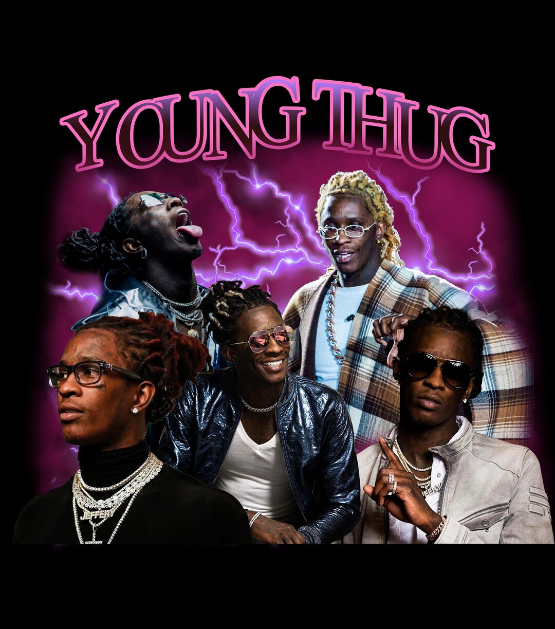 Young Thug T Shirt Design PNG Instant Download 300 Dpi Png - Etsy