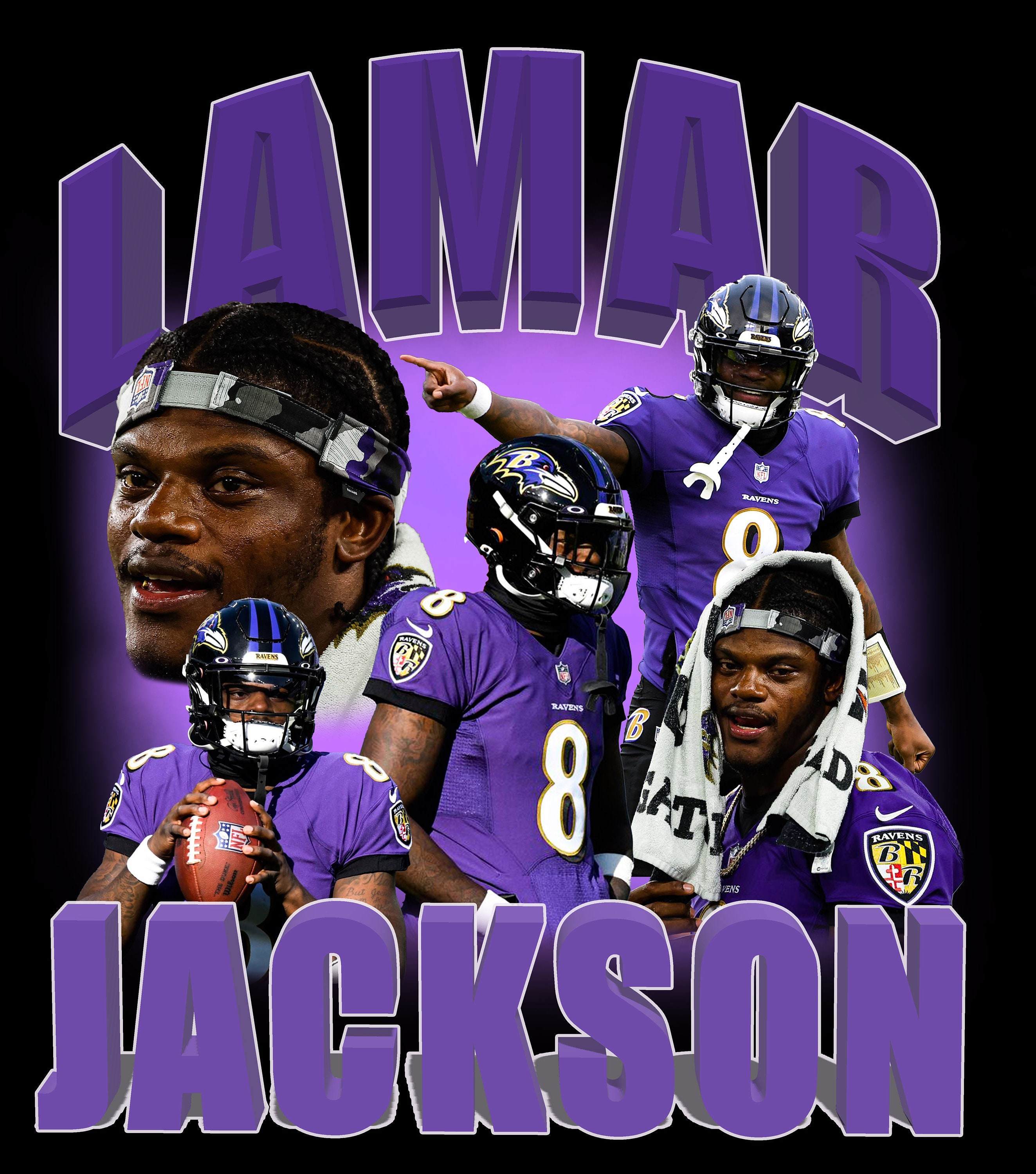 LAMAR JACKSON T Shirt Design PNG Instant Download 300 Dpi Png - Etsy