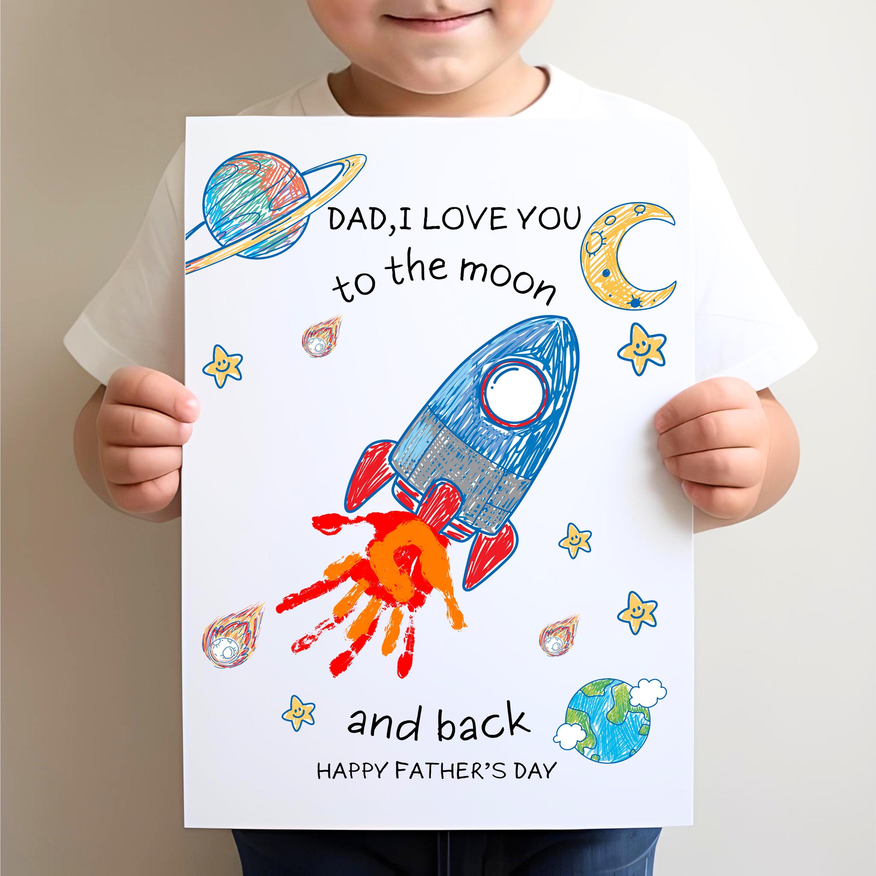 Fathers Day Handprint Art Craft, PRINTABLE | Gift for Dad From Kids ...