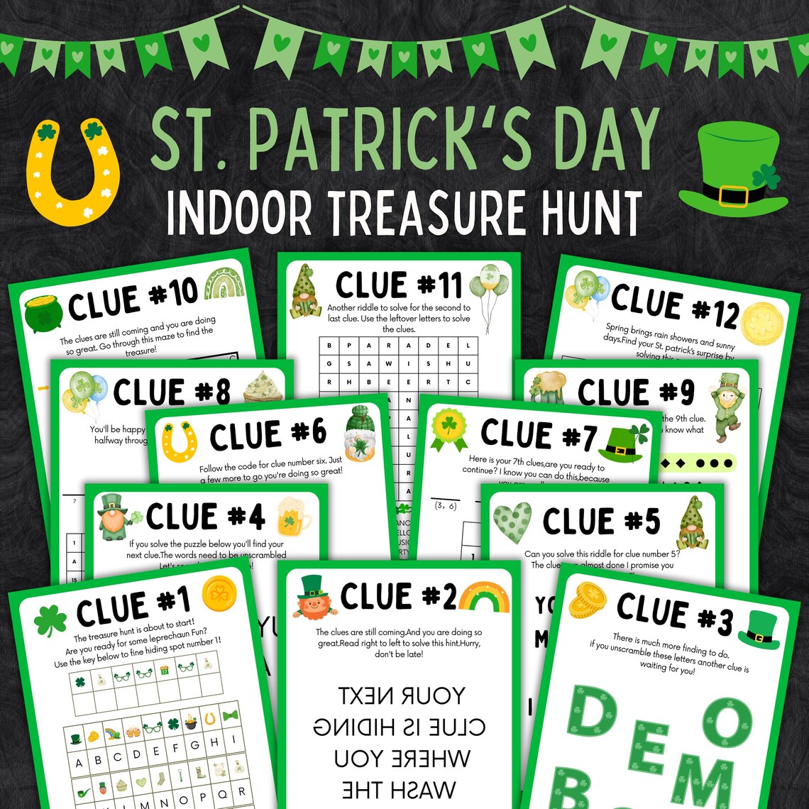 St. Patrick's Day Treasure Hunt | St. Patrick's Day Scavenger Hunt | St ...