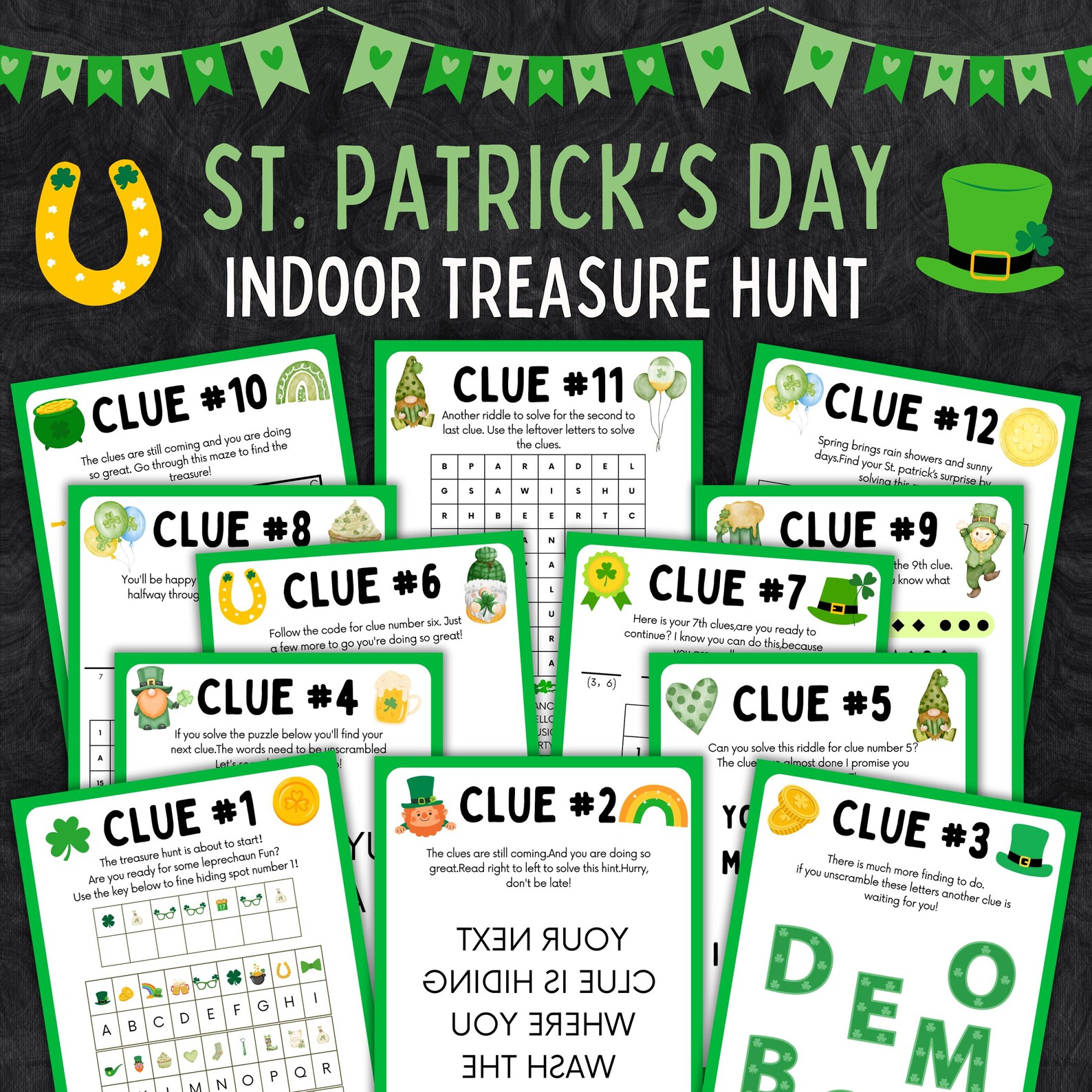 St. Patrick's Day Treasure Hunt | St. Patrick's Day Scavenger Hunt | St ...