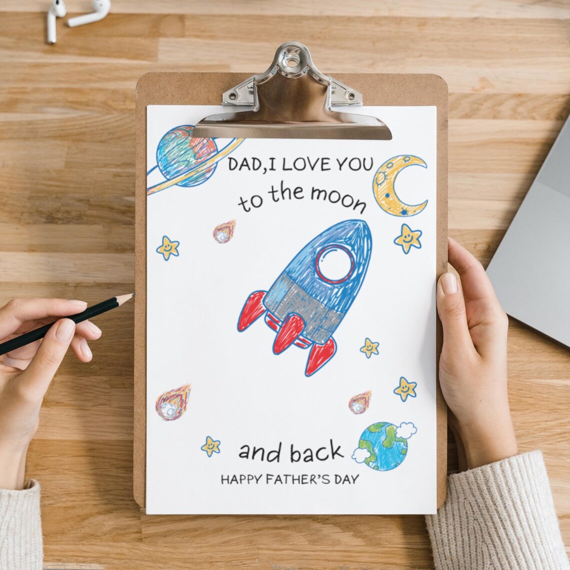 Fathers Day Handprint Art Craft, PRINTABLE | Gift for Dad From Kids ...