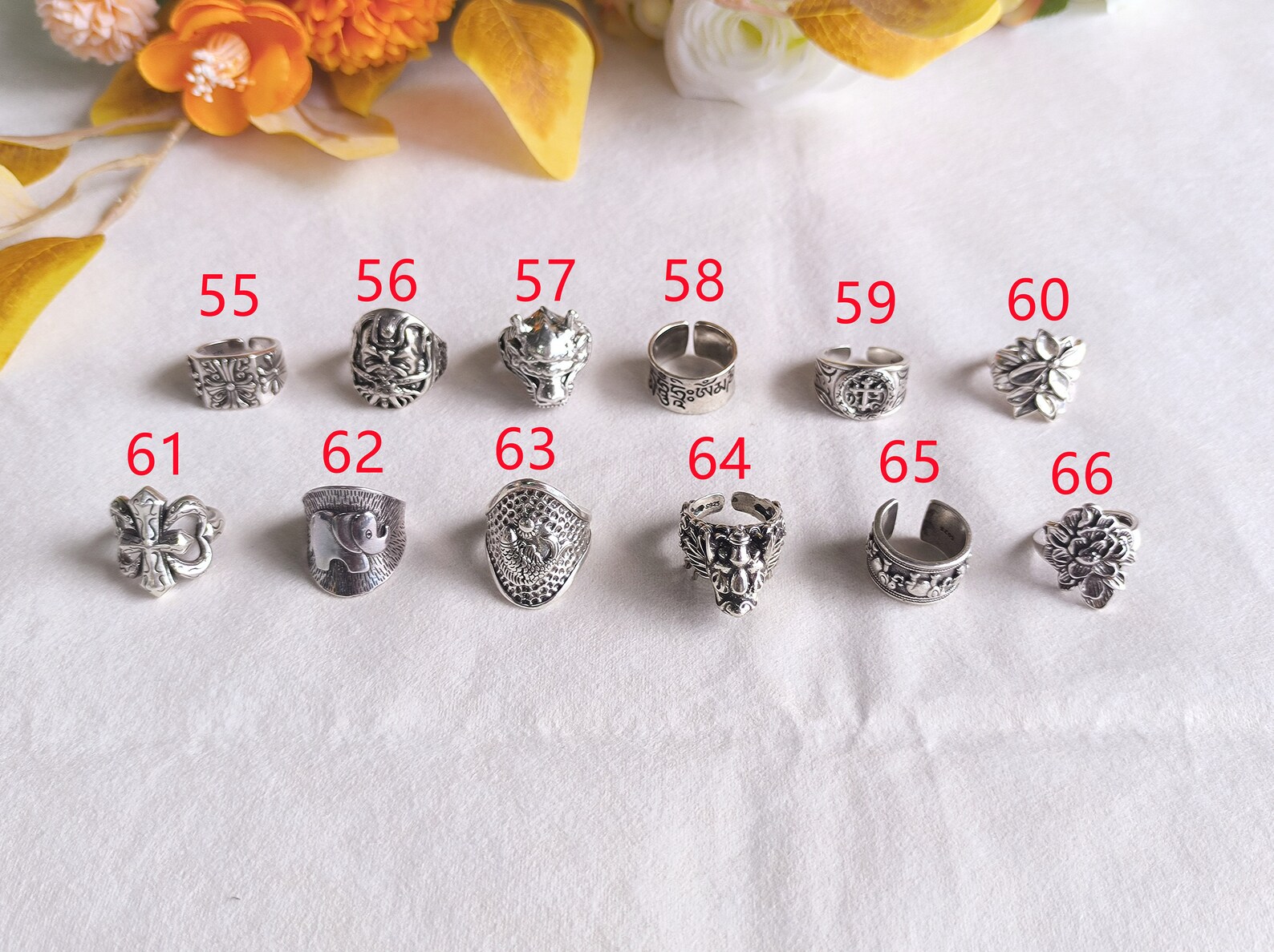 Silver Y2K Rings, Chunky Boho Y2K Gothic Rings, Y2K Chunky Rings ...