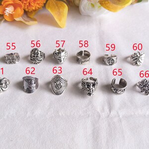 Silver Y2K Rings, Chunky Boho Y2K Gothic Rings, Y2K Chunky Rings ...