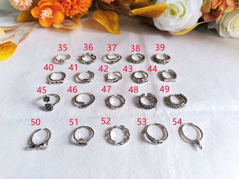 Silver Y2K Rings, Chunky Boho Y2K Gothic Rings, Y2K Chunky Rings, Minimalism Chunky Ring ...