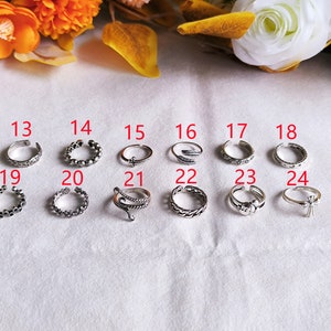 Silver Y2K Rings, Chunky Boho Y2K Gothic Rings, Y2K Chunky Rings, Minimalism Chunky Ring ...