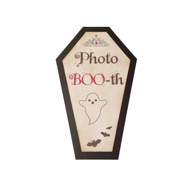 Photo Booth Sign Boo Signs Photo Props Sign Coffin Signs | Etsy