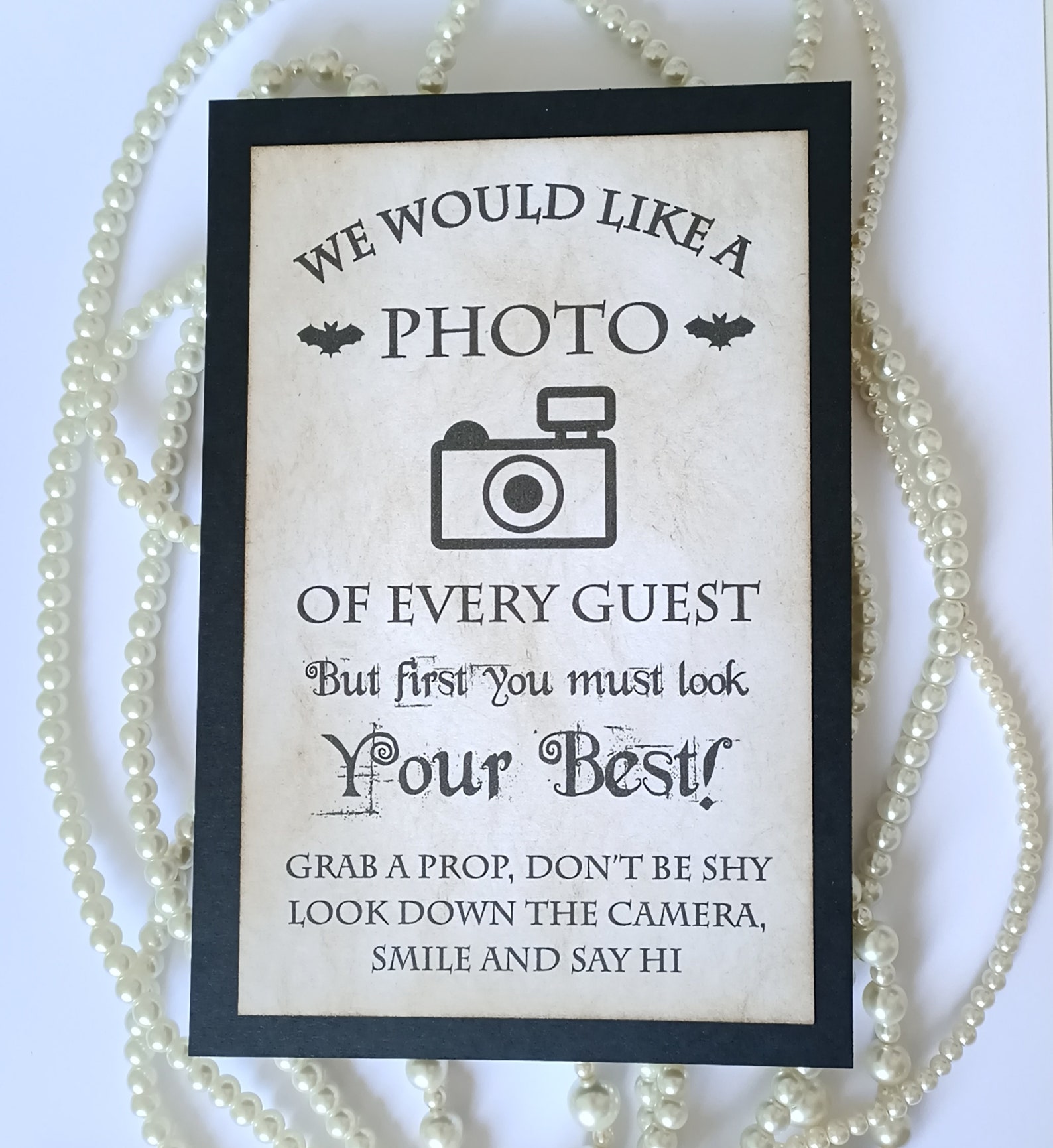 Photo Props Sign Grab a Prop Sign Photo Booth Sign Gothic - Etsy UK
