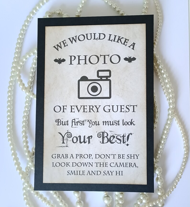 Photo Props Sign Grab a Prop Sign Photo Booth Sign Gothic - Etsy