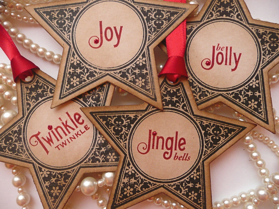 Christmas Star Gift Tags - Pure Luxury in a Vintage Style Tag - Set of ...