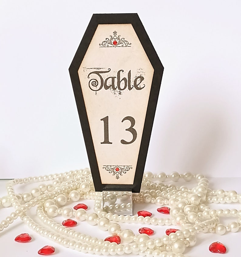 Coffin Table Numbers Gothic Wedding Decor Halloween - Etsy UK