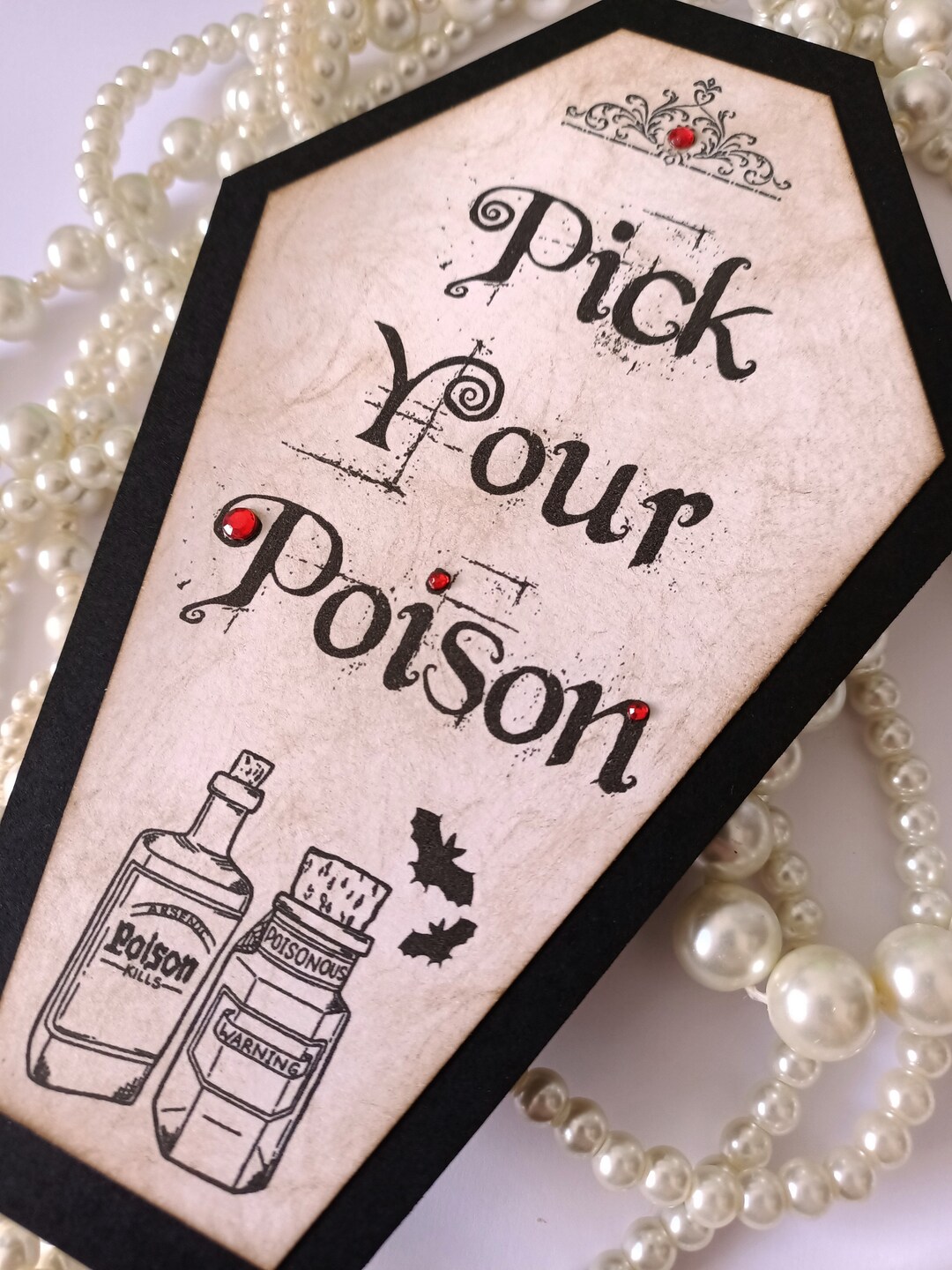 Gothic Bar Signs, Pick Your Poison, Coffin Signs, Halloween Bar Sign ...