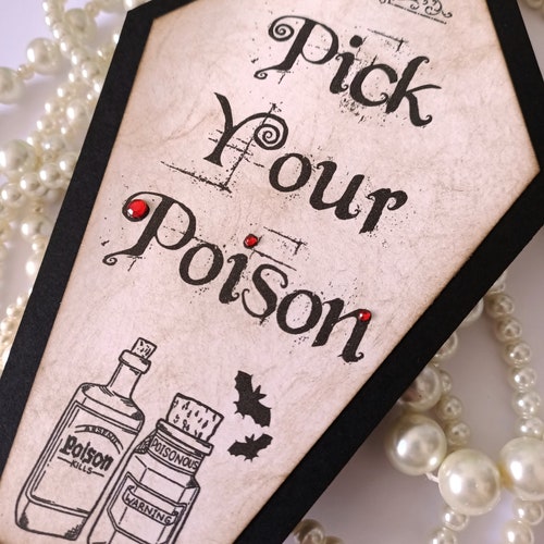 Gothic Bar Sign Coffin Bar Signs Alcohol Bar Sign Halloween - Etsy