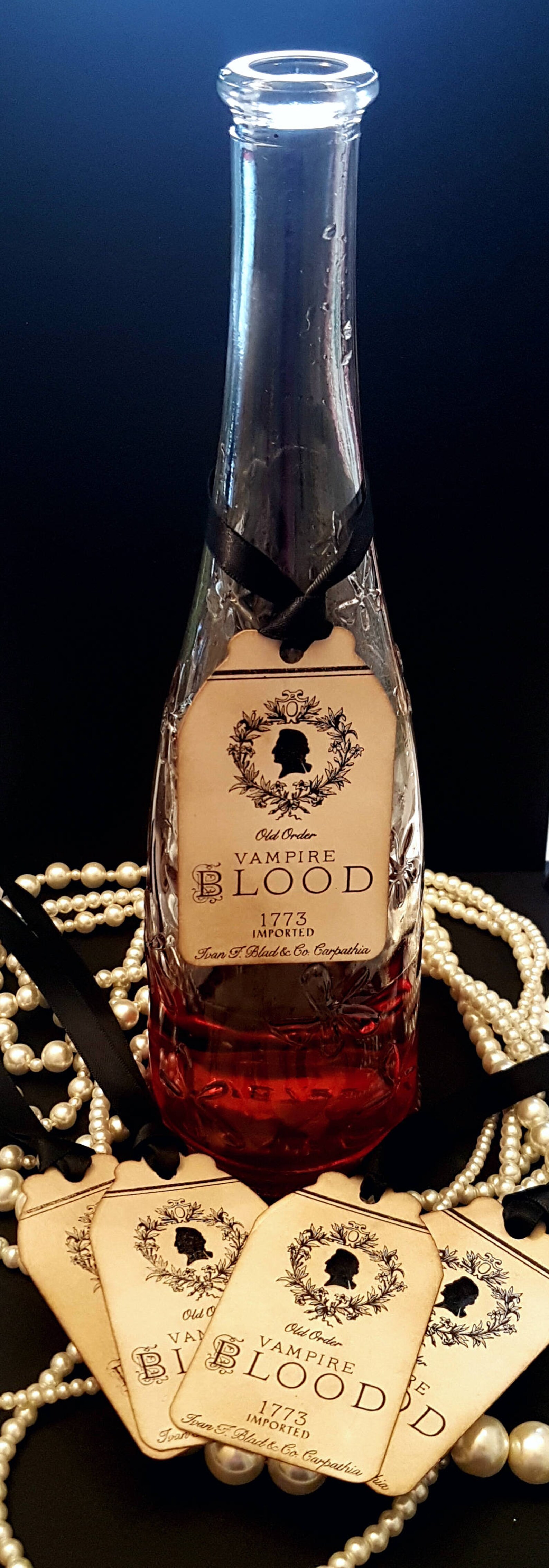 Vampire Blood Tags, Halloween Wedding, Love Potion Tags, Wine Bottle ...