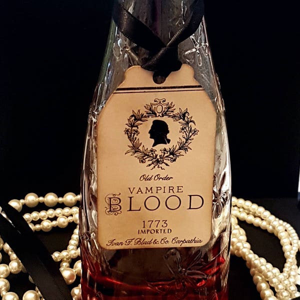 Vampire Blood Bottle Label - Etsy