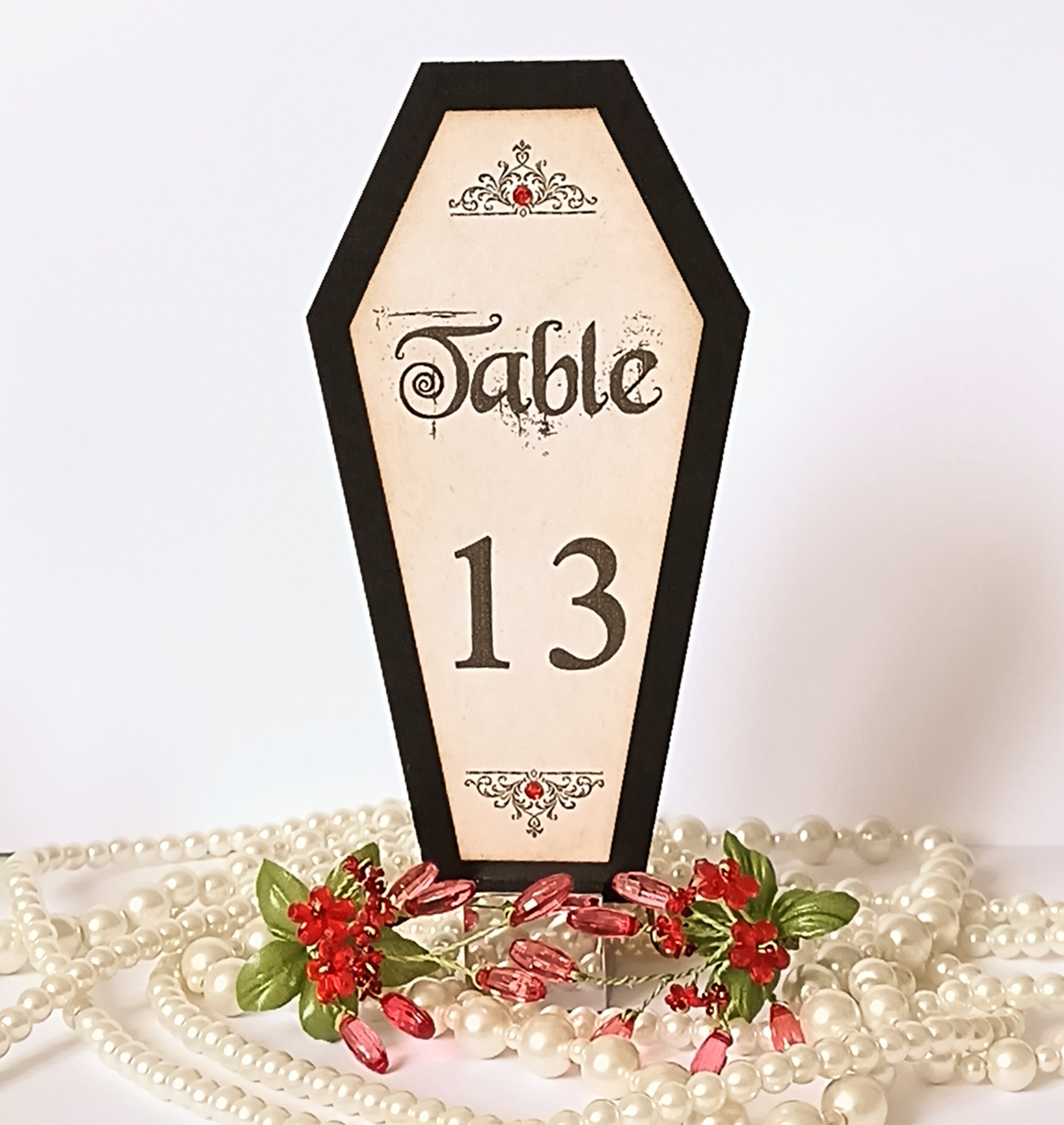 Coffin Table Numbers Gothic Wedding Decor Halloween - Etsy UK