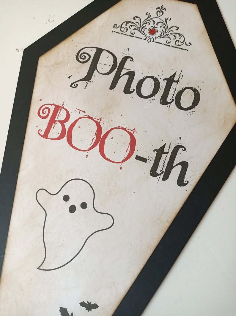 Photo Booth Sign Boo Signs Photo Props Sign Coffin Signs | Etsy