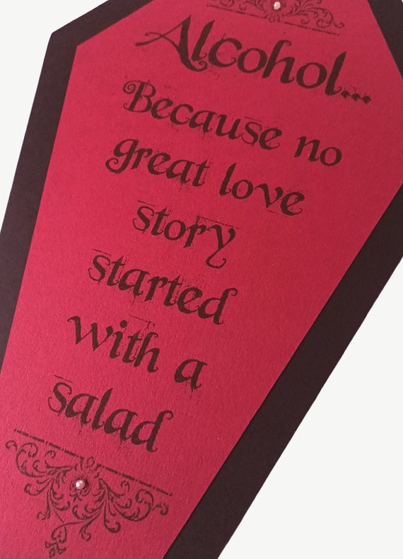 Gothic Bar Sign Coffin Bar Signs Alcohol Bar Sign Halloween | Etsy