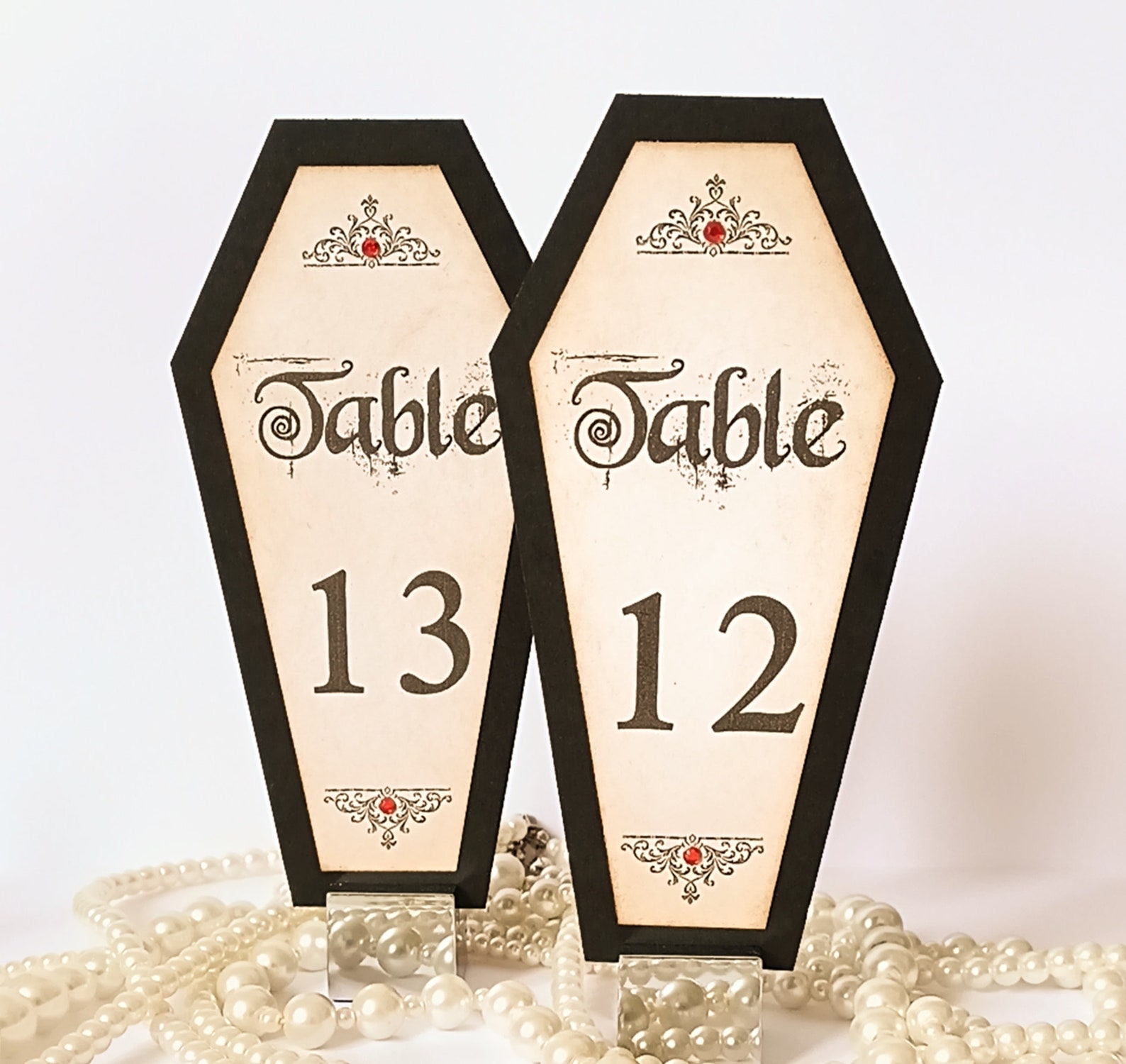 Coffin Table Numbers Gothic Wedding Decor Halloween - Etsy UK