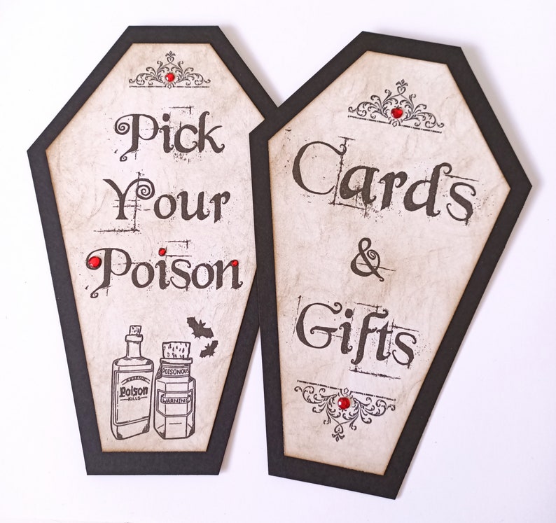 Gothic Cards Signs Cards Sign Coffin Signs Halloween Sign - Etsy