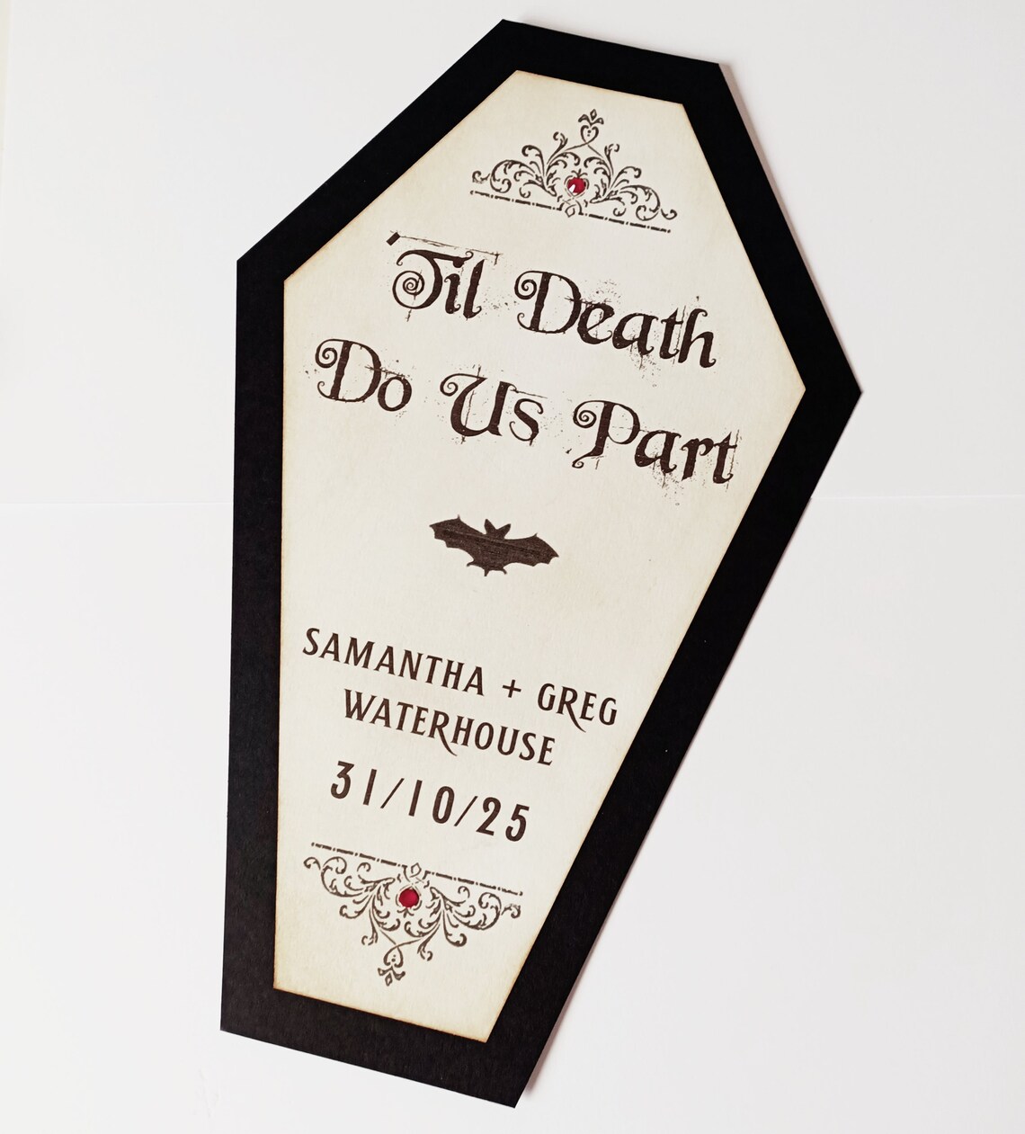 Coffin Wedding Signs, Personalised Sign, Halloween Sign, Halloween ...