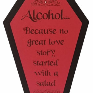 Gothic Bar Sign, Coffin Bar Signs, Alcohol Bar Sign, Halloween Signs ...