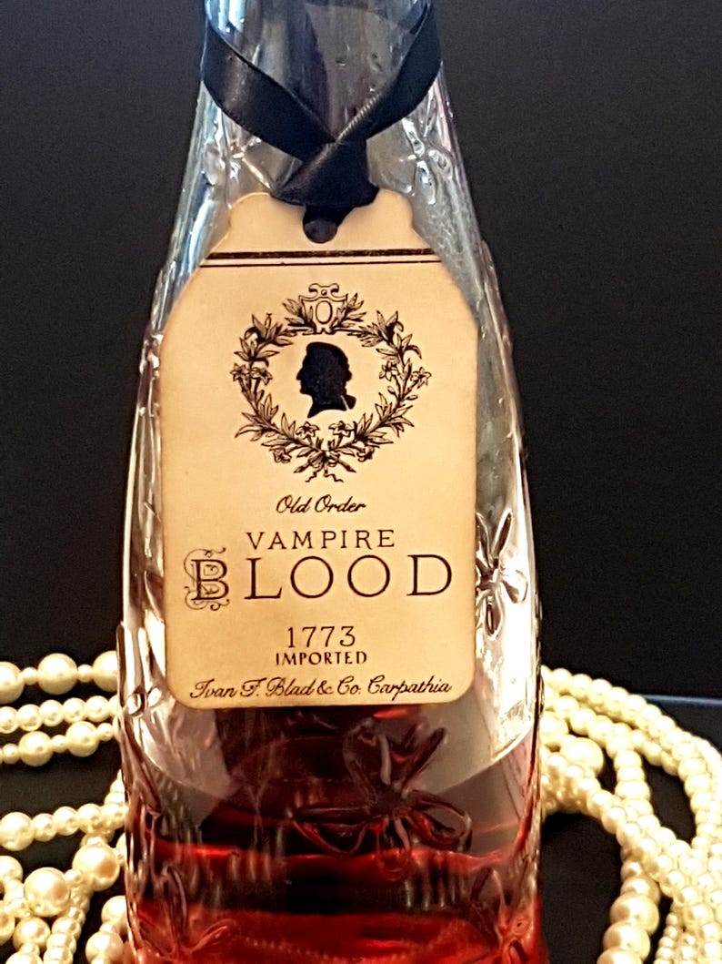 Vampire Blood Tags Halloween Wedding Love Potion Tags Wine | Etsy