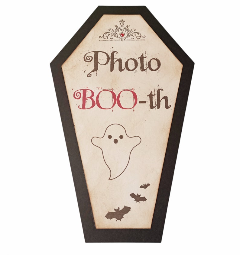 Photo Booth Sign Boo Signs Photo Props Sign Coffin Signs | Etsy