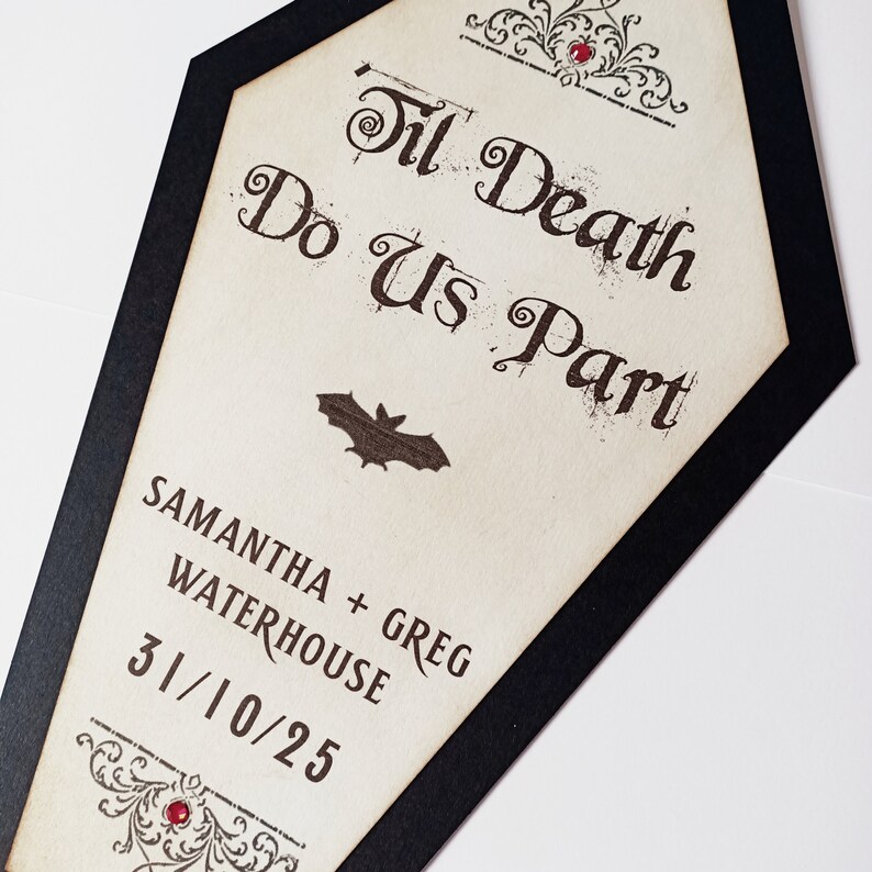 Coffin Wedding Signs, Personalised Sign, Halloween Sign, Halloween ...