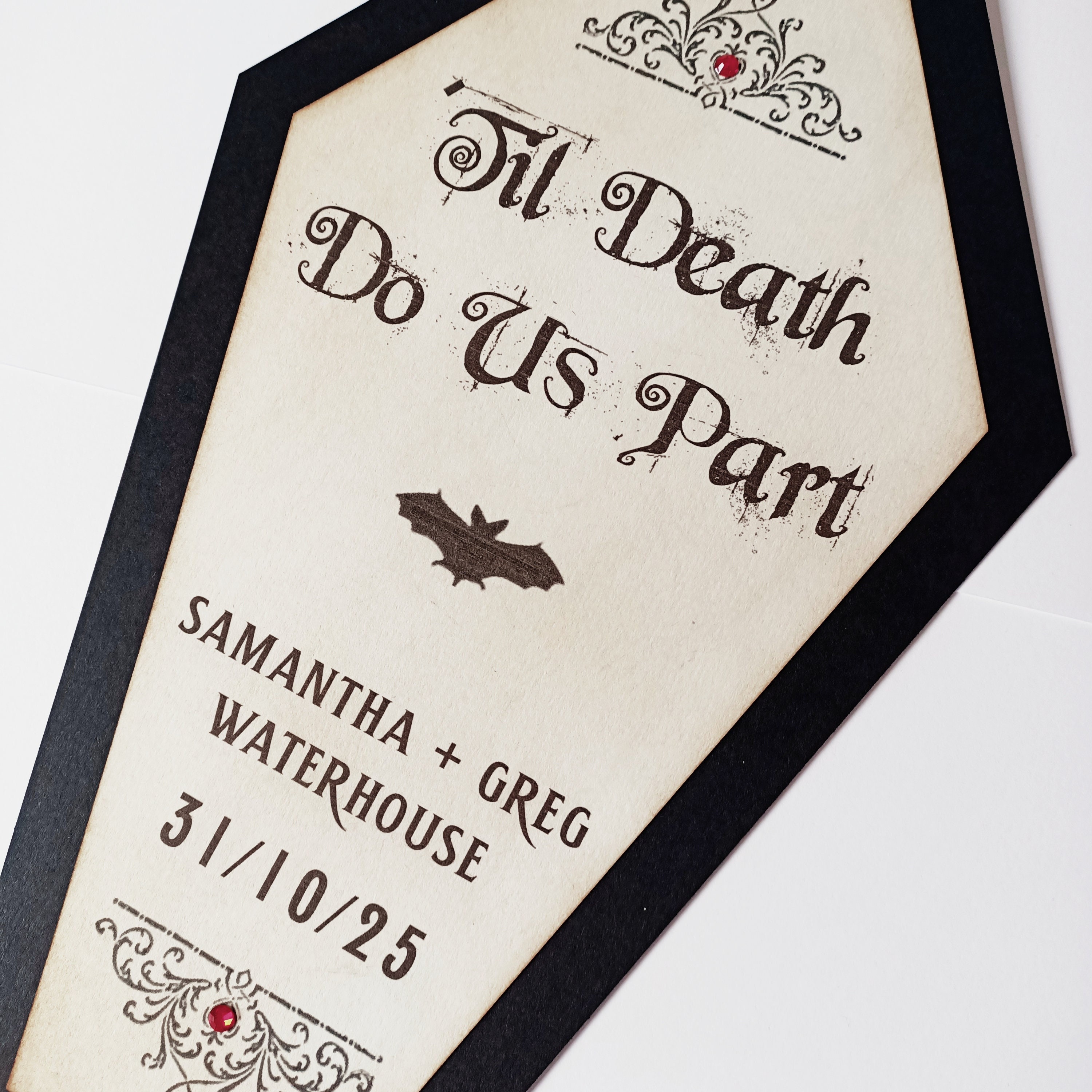 Coffin Wedding Signs, Personalised Sign, Halloween Sign, Halloween ...