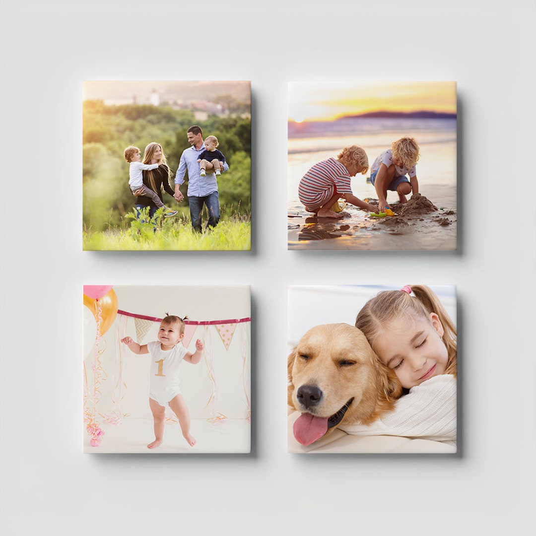 Custom Photo Magnet Set of 4 - Personalized 2x2 Inch Magnets for ...
