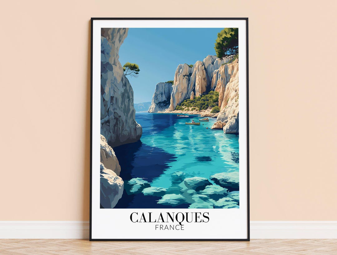 Calanques Print – France Travel Wall Art, Calanques Poster, Framed or ...