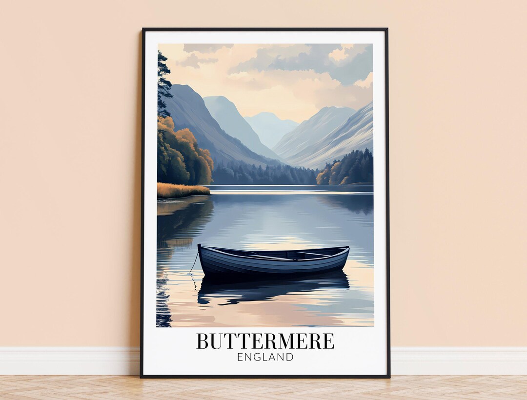 Buttermere Print Buttermere Lake District England Travel Wall Hanging ...