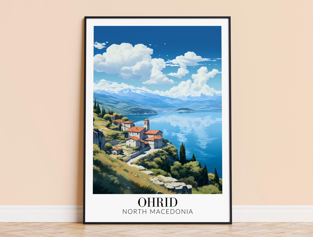 Ohrid Print - Ohrid Macedonia Travel Wall Hanging - Home Decoration ...