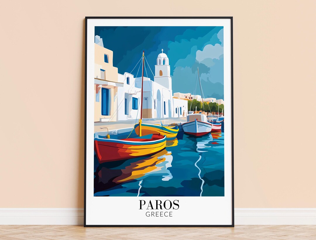 Paros Print - Paros Greece Travel Wall Hanging - Home Decoration - Gift ...