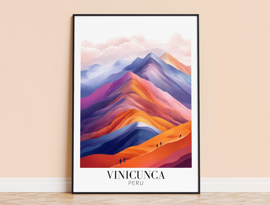 Impressão Vinicunca - Vinicunca Rainbow Mountain Peru Travel Wall ...