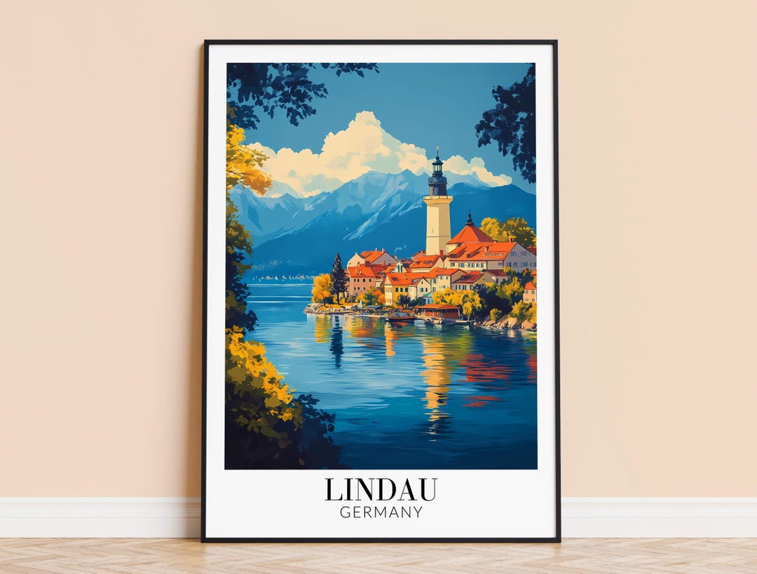 Lindau Print – Germany Wall Art Poster, Bavarian Travel Print, Home ...