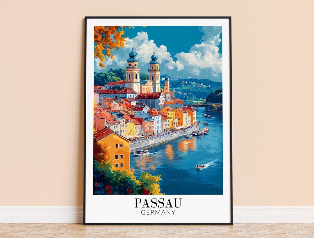 Passau Germany Print – Bavarian Travel Poster, Personalized Gift - Etsy