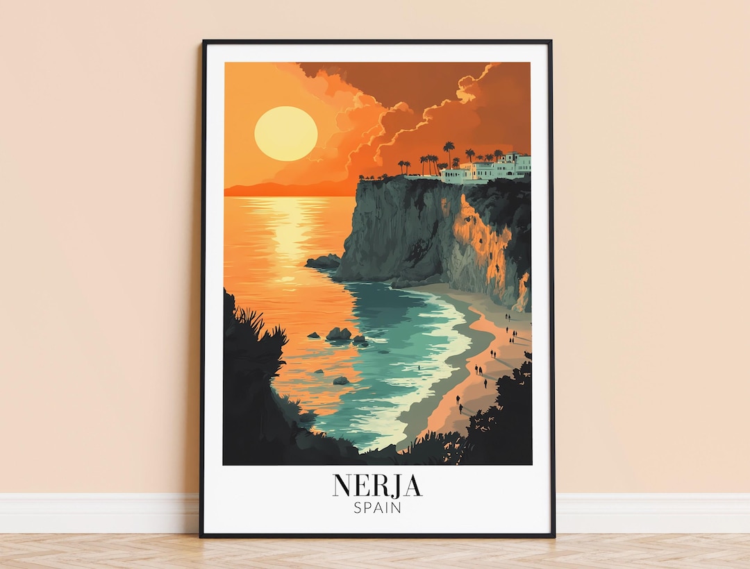 Nerja Print – Spain Wall Art Poster, Andalusia Coastal Print, Home ...
