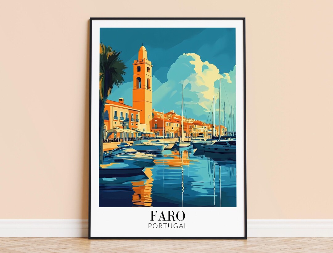 Faro Print – Portugal Travel Wall Art, Faro Poster, Framed or Unframed ...
