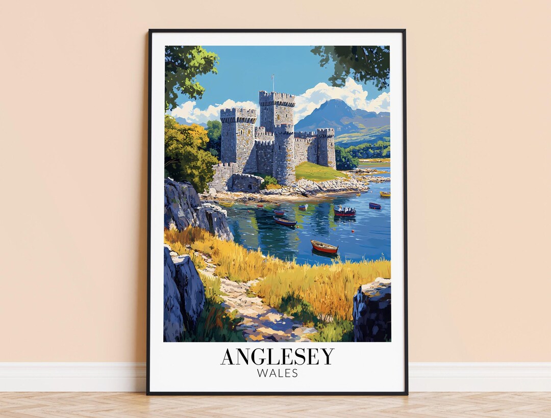 Anglesey Print - Anglesey Wales Travel Wall Hanging - Home Decoration ...